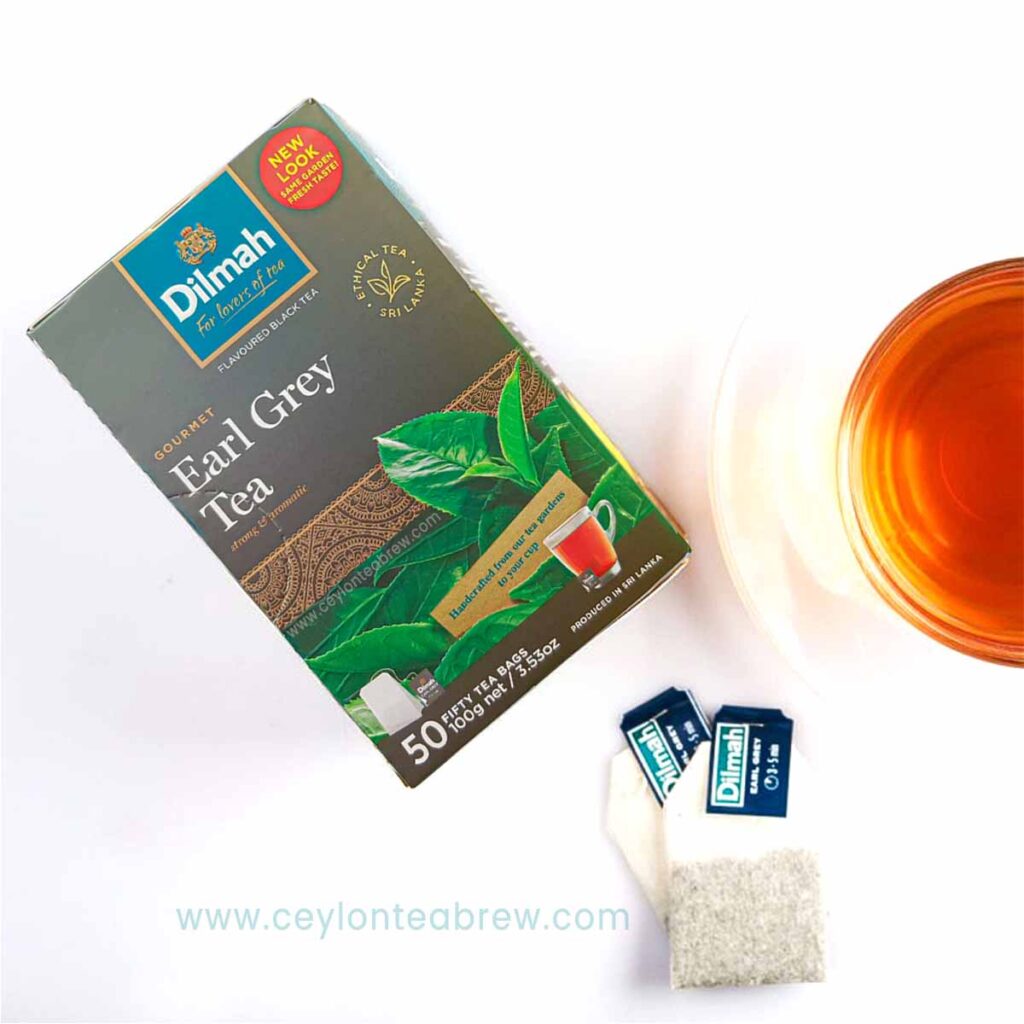 Dilmah Pure Ceylon Earl grey tea bags - Ceylon tea brew UK