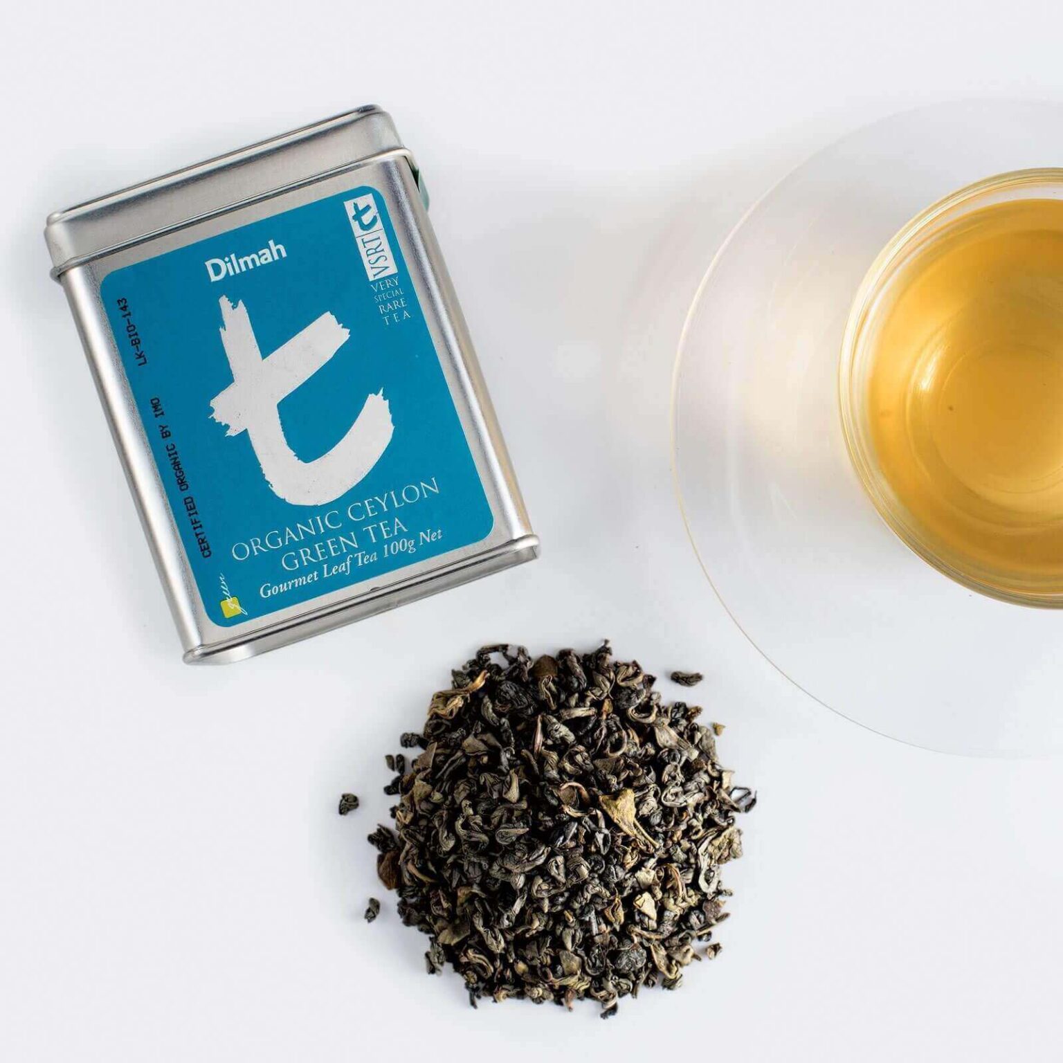 Dilmah Organic Ceylon Green leaf Tea - Ceylon tea brew UK