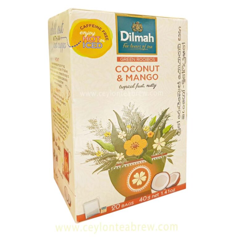 Dilmah Ceylon Coconut and Mango infusion Rooibos tea - Ceylon tea brew UK