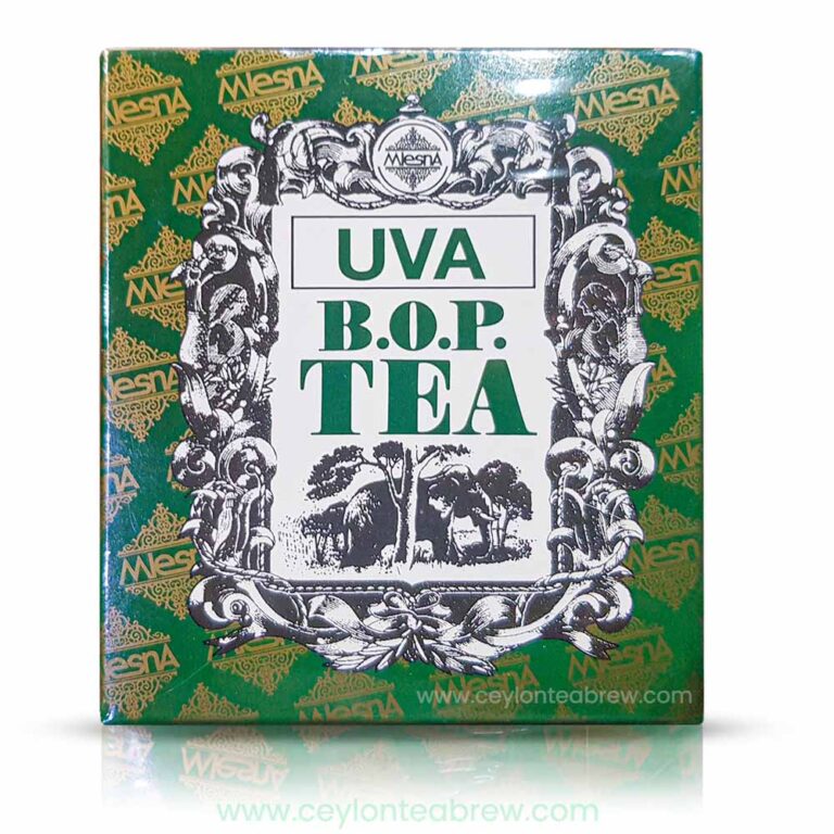 Mlesna Ceylon UVA BOP high grown black leaf tea - Ceylon tea brew UK